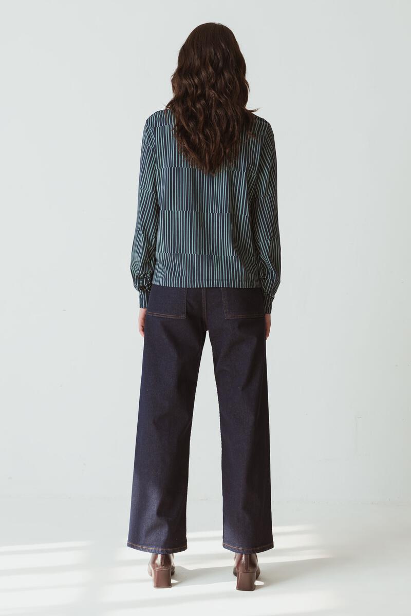 Kattin Top Navy & Green Print – Jolie Kai